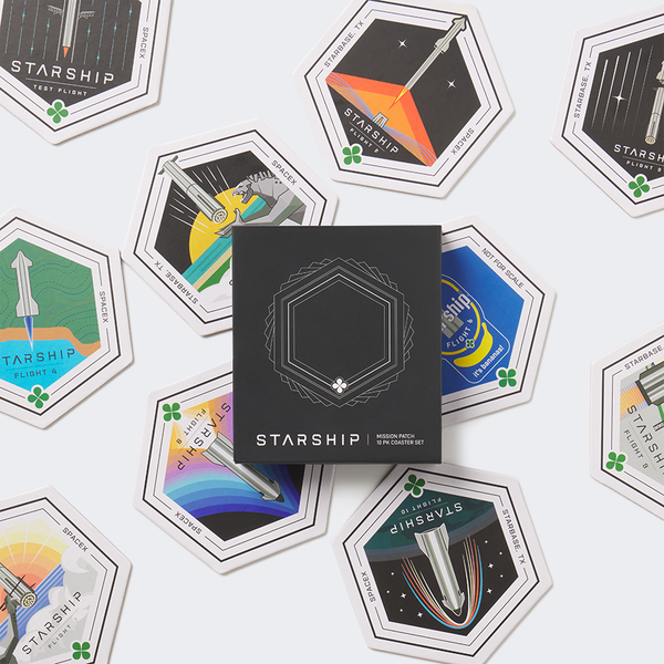 STARSHIP MISSION PATCH COASTER SET – SpaceX Store