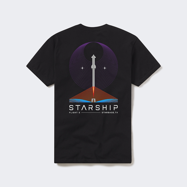 Unisex Starship Flight 2 T-Shirt – SpaceX Store